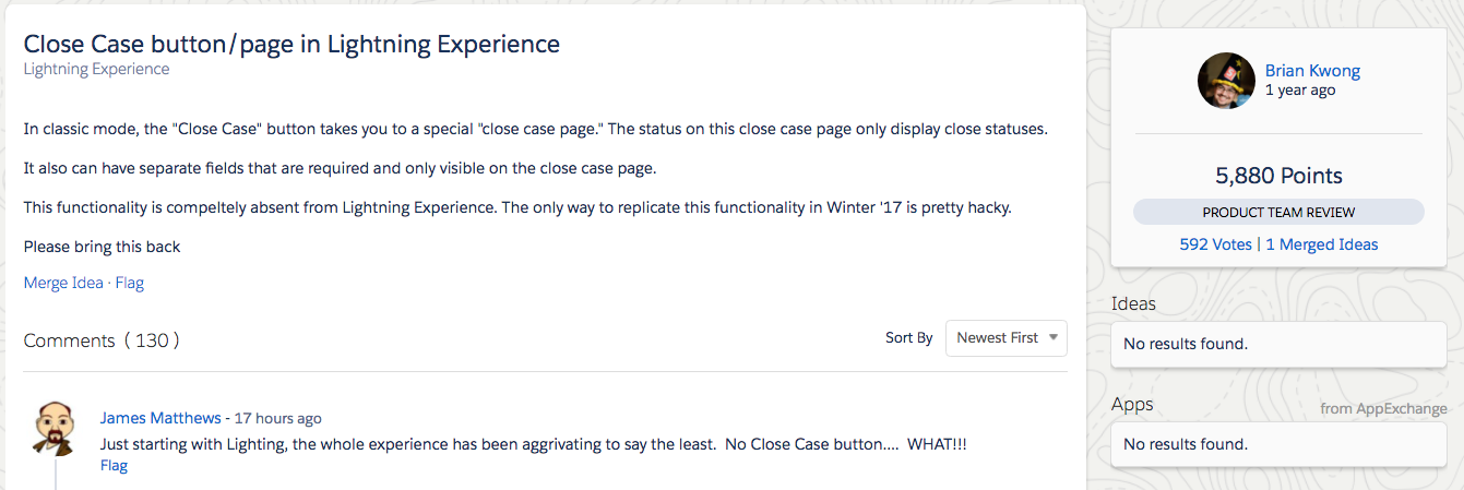 Add Close Case button in Lightning